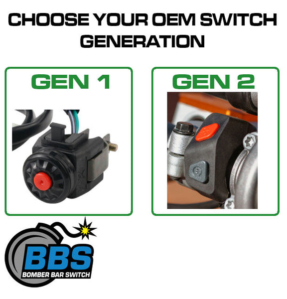 BBS- Bomber Bar Switch Single Offroad KTM/Husky/GasGas Start/Kill ...